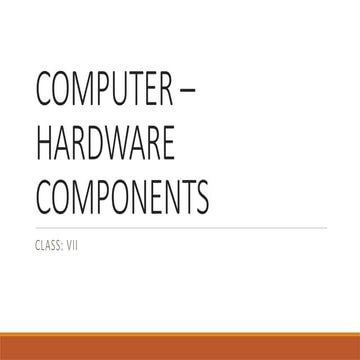 Comprehensive Overview of Computer Hardware Components and Fundamentals ...