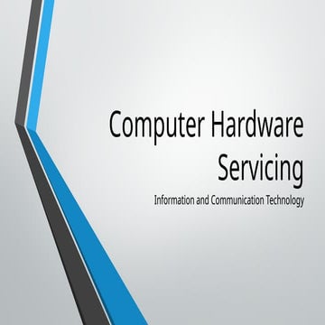 Computer Hardware Servicing (Safety Tools and Equipment) | PPTX