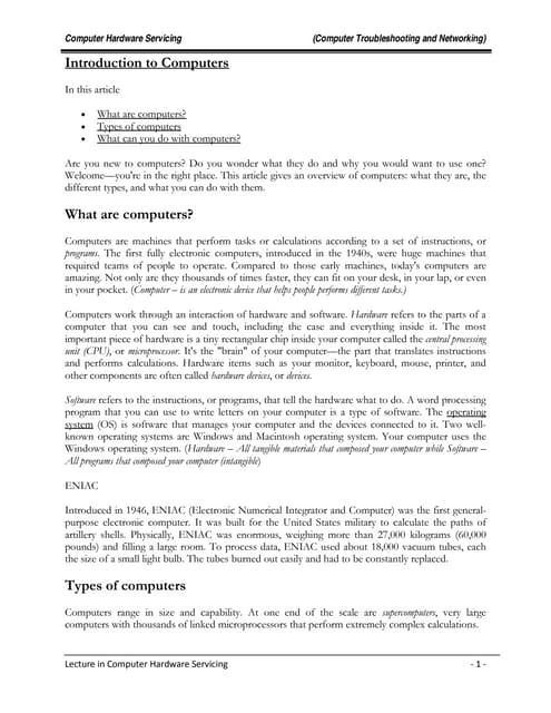 Types of Computers | PPT