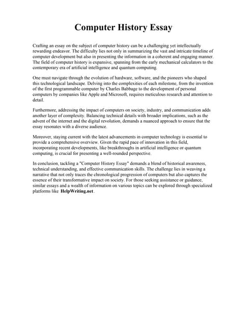 The History Of Computers Essay.pdf