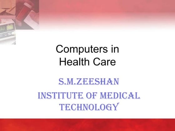 Computer Applications in Health Care | PPT