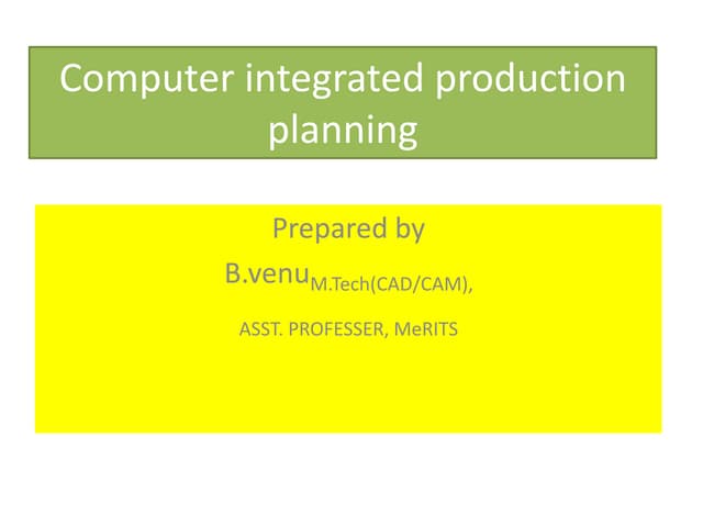Production planning control ppt | PPTX