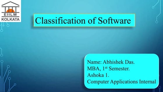 Computer Software And Its Types Pptx Operating Systems Computer Software And Applications