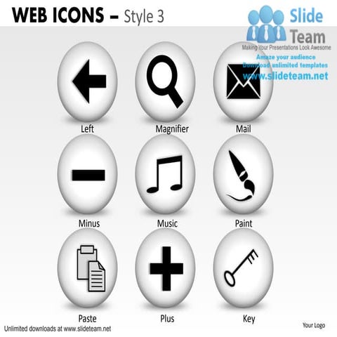 Computer internet web icons power point slides and ppt diagram ...