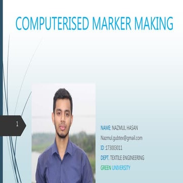 Computerised marker making | PPTX