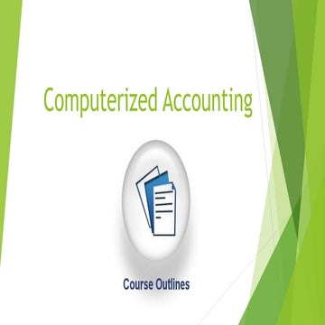 Computerized accounting | PPTX