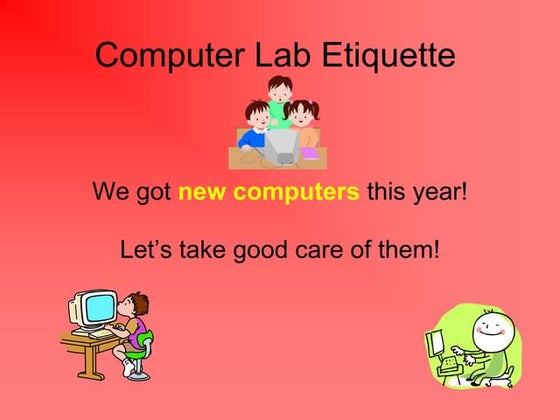 Computer lab rules and regulations | PPTX | Secondary Education | Education
