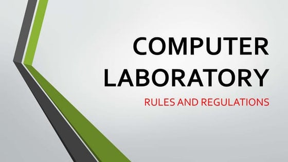 Computer lab manners | PPTX