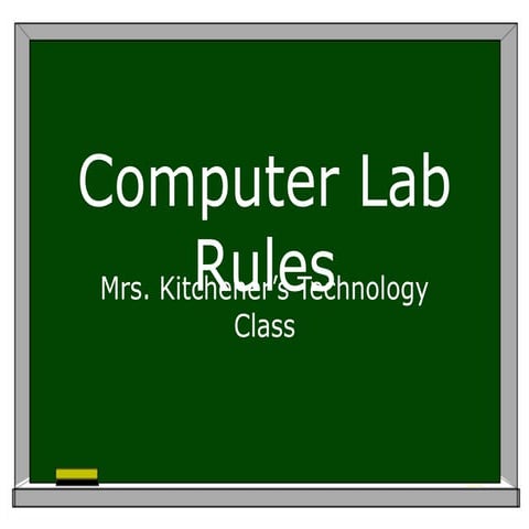 Computer lab rules | PPTX