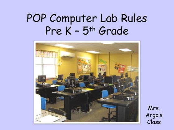 Computer lab manners | PPT