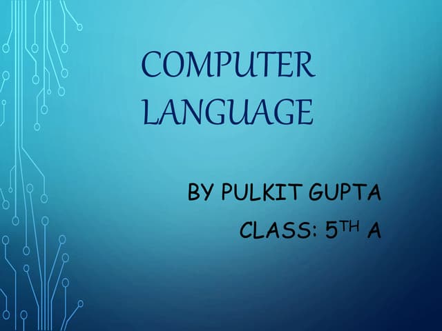 Computer Language Pptx Programming Languages Computing