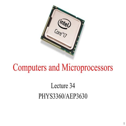 Introduction to microprocessor lecture note | PPTX