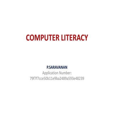 Computer literacy | PPT