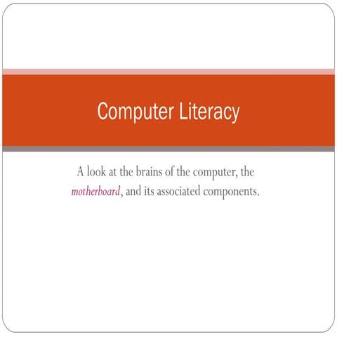 Computer Literacy For Teacher