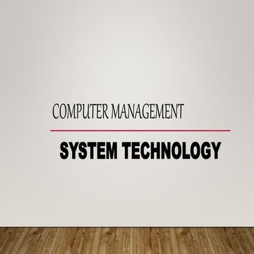 Computer management | PPT