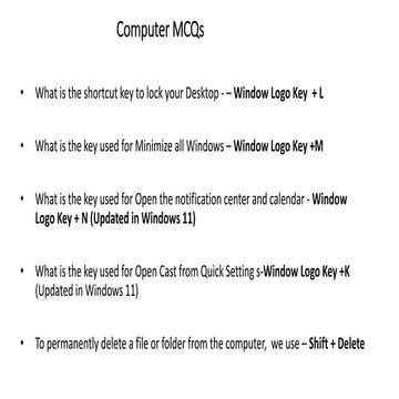 Computer Important Shortcut Keys help for all competitive exams | PPT