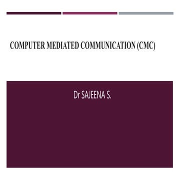 Computer mediated communication (cmc) | PPTX