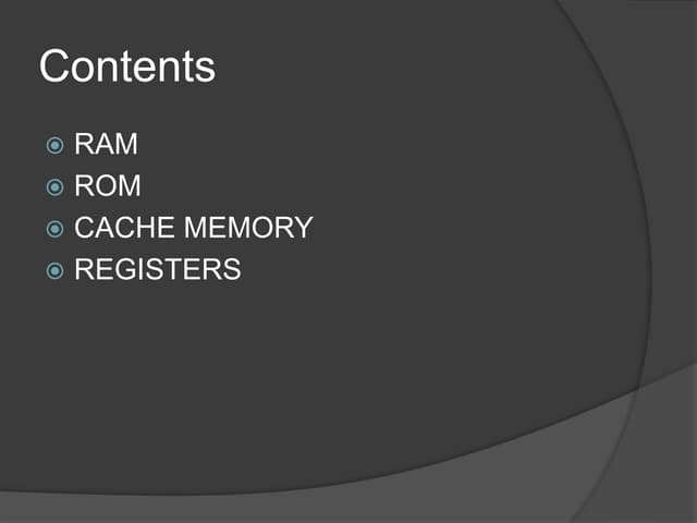 Types of memory | PPT