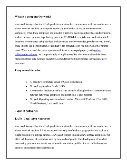 Computer Network Unit 1 Notes Pdf 7088
