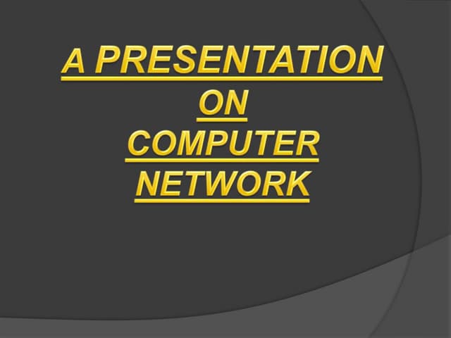 Computer Network Pptx Computer Networking Computing 6006