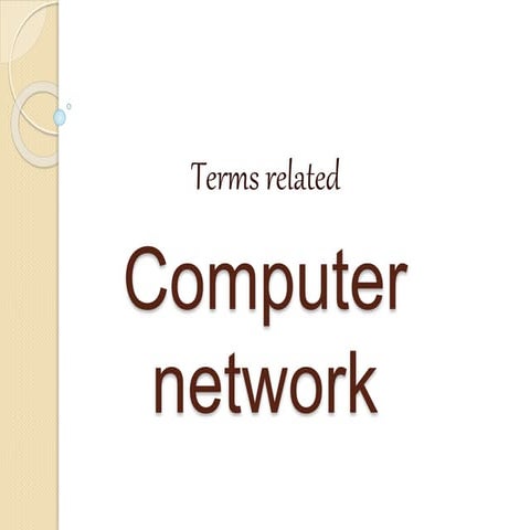 Terms related to Computer network | PPT