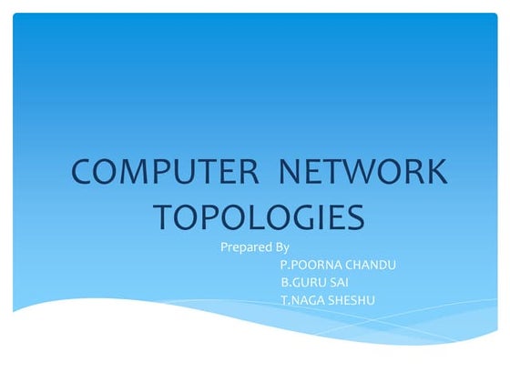 Computer Network Topologies Pptx Computer Networking Computing 
