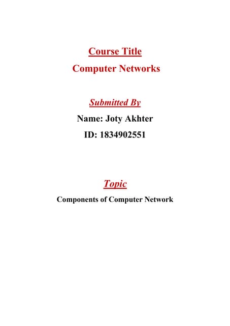 Basic Networking Concepts | PPTX
