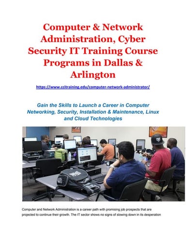 Computer & Network Administration, Cyber Security IT Training Course ...
