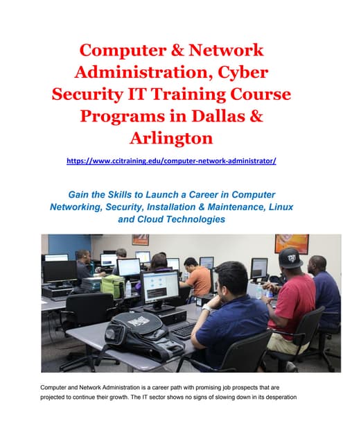 Computer & Network Administration, Cyber Security IT Training Course ...