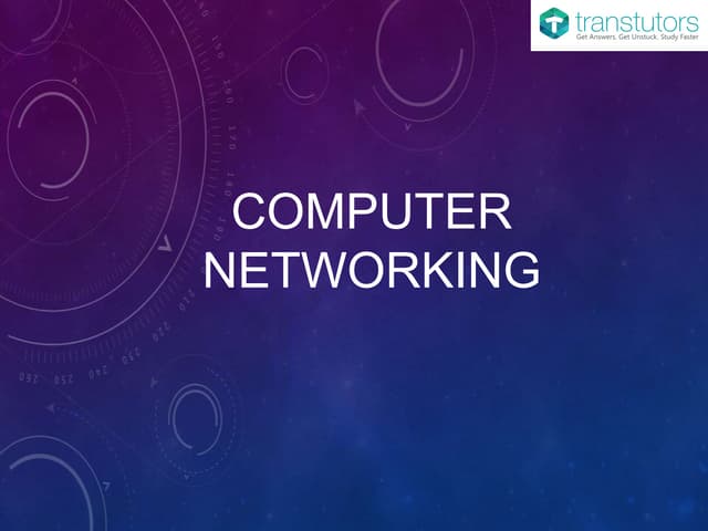 Computer Networking Computer Science Pptx Computer Networking