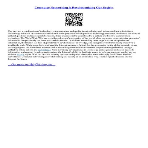 Computer Networking Is Revolutionizing Our Society Pdf Operating