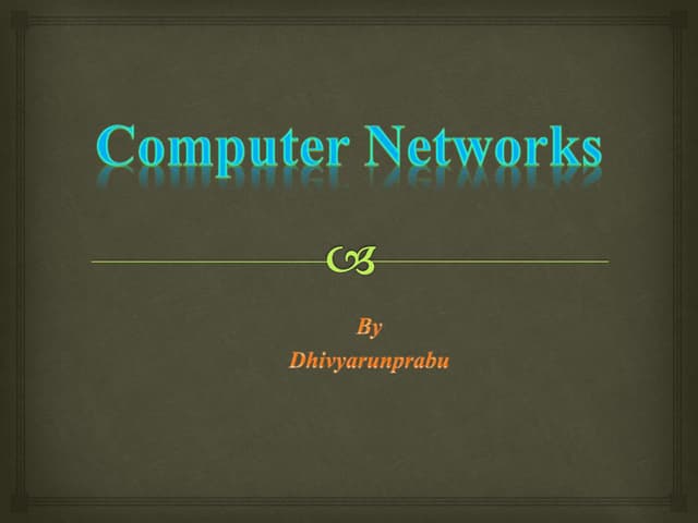Computer Networks Ppt Pptx Computer Networking Computing 5825