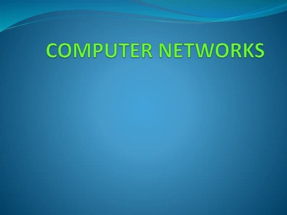 Computer network unit 1 notes | PDF