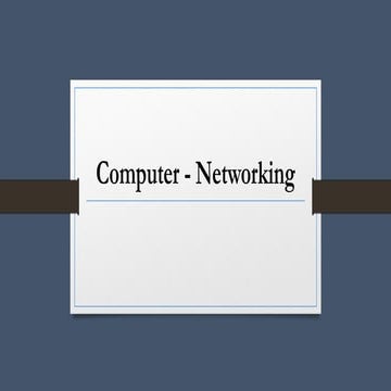 Computer Networks and types of network .ppt