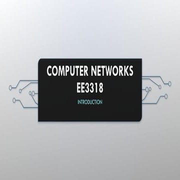 Introduction to Computer Networks presentation slides | PPTX