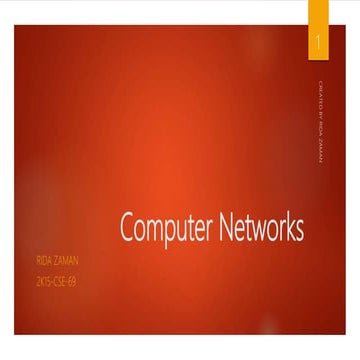 Computer Networks | PPT