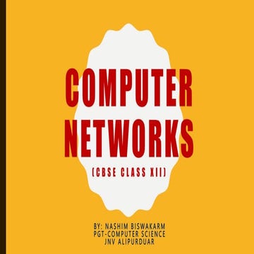Computer Networks Part 1 Pptx