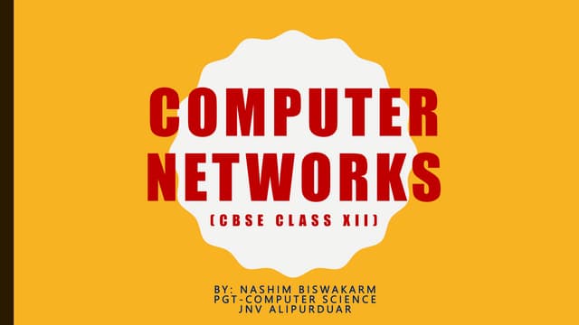 Computer Networks Part 1 Pptx