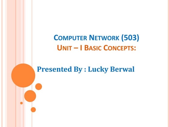 Computer network unit 1 notes | PDF