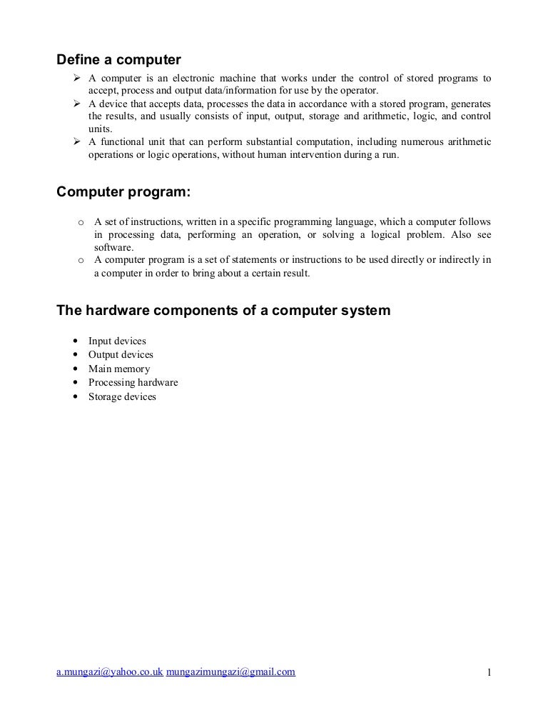 Computer notes revised