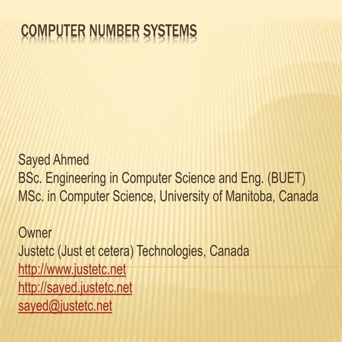 Computer number systems | PPTX