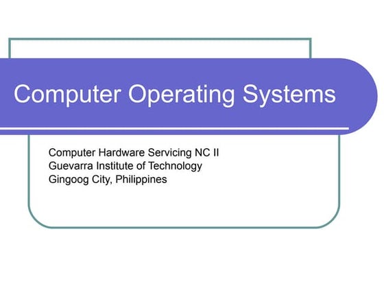 Operating system presentation | PPTX | Operating Systems | Computer Software and Applications