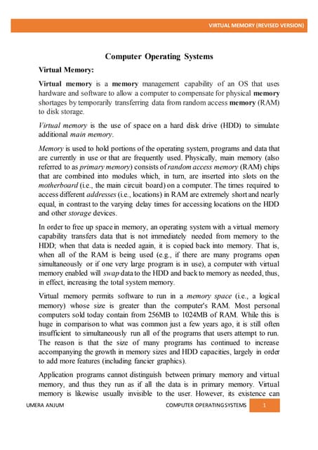 Virtual Memory | PPT
