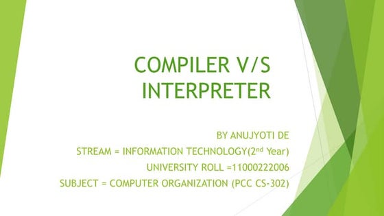 Compiler vs interpreter | PPTX