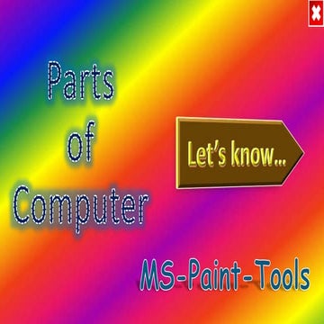 learn Computer parts and ms-paint tool with fun. | PPSX