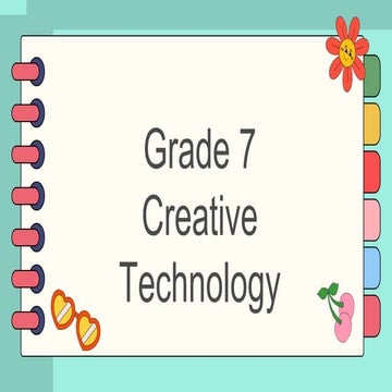 Computer Parts and Functions (Creative Tech) | PPTX