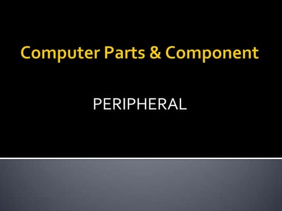 Components of computers | PPT