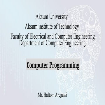 Introduction to Computer Program -1.pptx