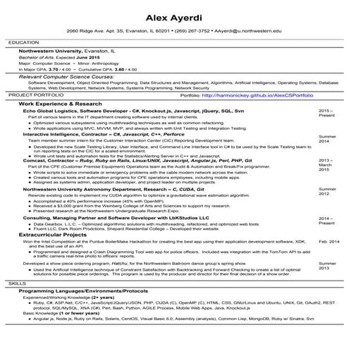 Computer Programmer Resume | PDF