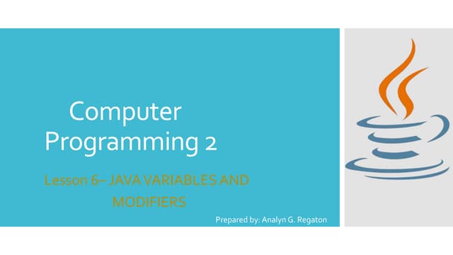 Computer Programming 2 Lesson 6 Ppt 6195